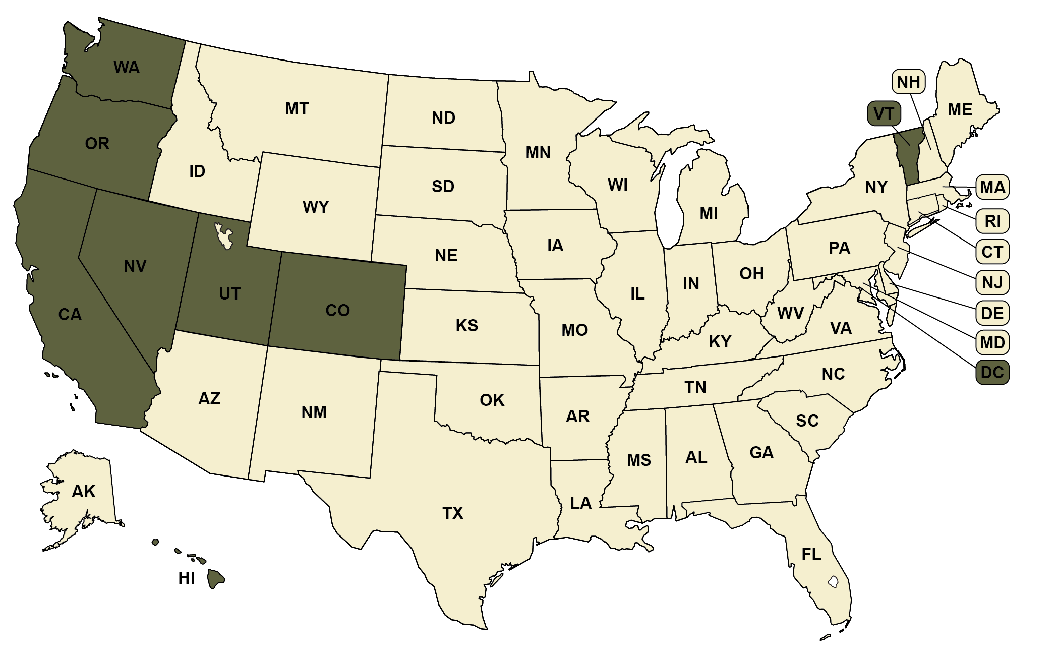 Democracy Maps | All-Mail Voting States Democracy Maps | All-Mail Voting States